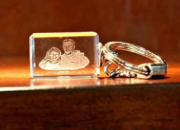 Crystal Photo Keychain | Laser Engraved Gifts