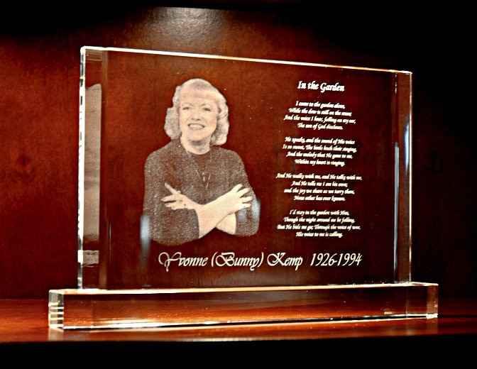 Crystal Photo Panel Memorial Crystal Prints