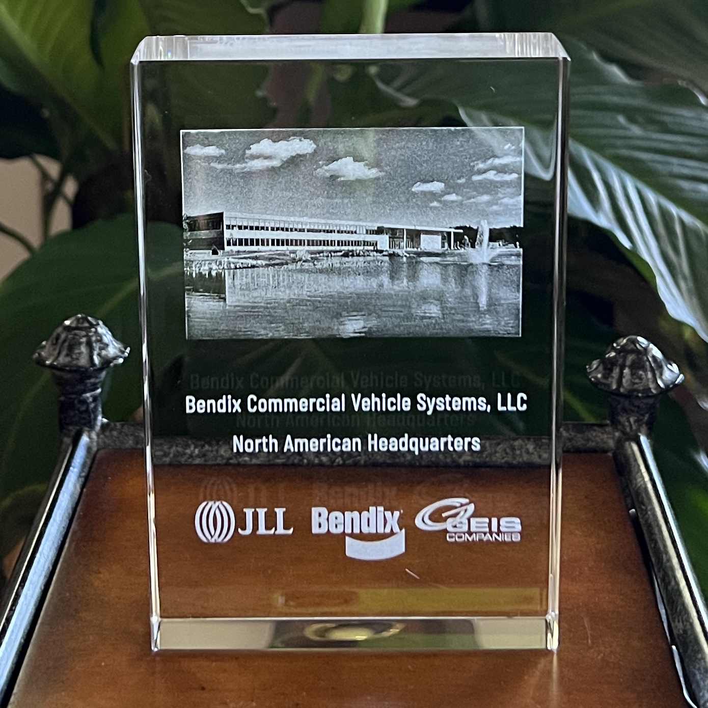 Bendix Corporation Headquarters Recognition Award - Crystal Prints