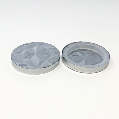 Small Diamond Silver Metal Lids per each - Candles & Supplies
