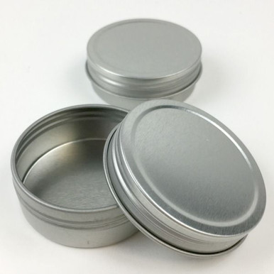 Screw Top Silver Tins - Candles & Supplies