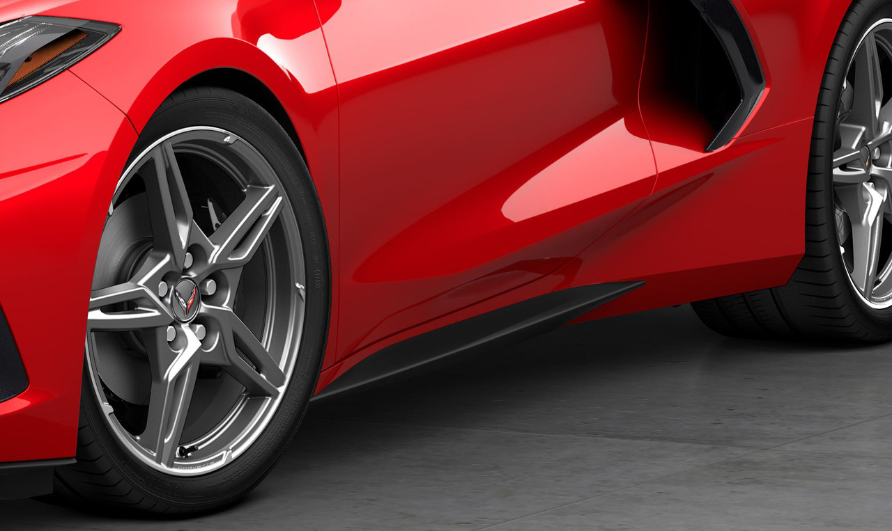 20-24+ C8 Corvette Rocker Panel Extensions in Textured Black - General ...