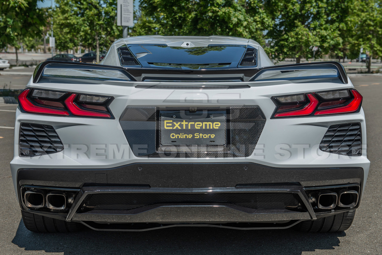 20-25+ C8 Corvette Carbon Fiber Rear License Plate Backing Insert - EOS ...