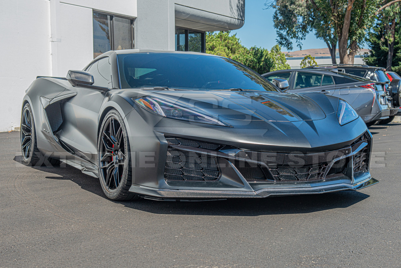 23-24-25+ C8 Corvette Z06 Carbon Fiber Splitter - EOS (FLIP-683-BKCF)