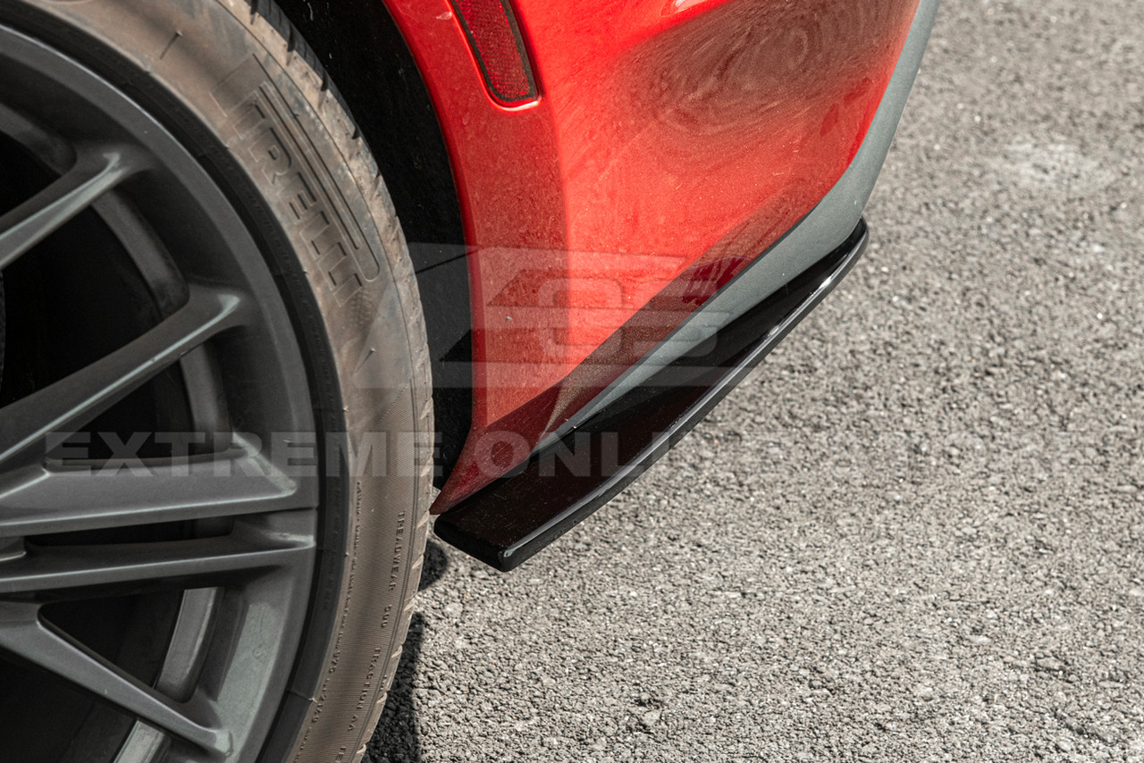 16-24 Camaro Rear Diffuser Extensions (Gloss Black) - EOS (RLIP-842-V2-ABS)