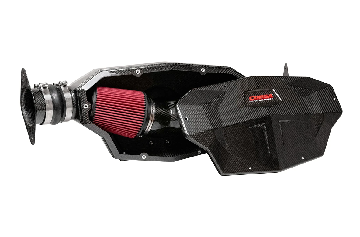 20-26+ C8 Corvette Carbon Fiber DryTech Filter Cold Air Intake - Corsa ...
