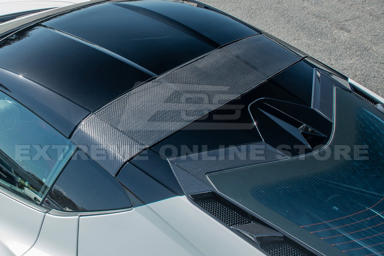 20-26+ C8 Corvette Carbon Fiber Roof Bow (Coupe) - EOS (PILLAR-599-BKCF)
