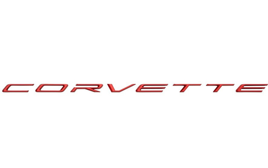 23-26+ C8 Corvette Z06/E-Ray Script Emblem (Propel Red) - General ...