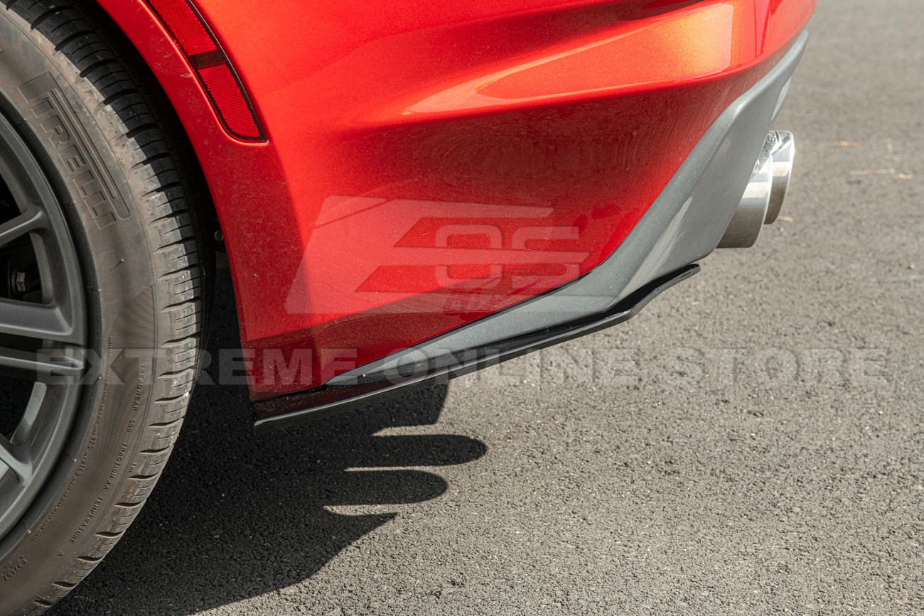 16-24 Camaro Rear Diffuser Extensions (Gloss Black) - EOS (RLIP-842-V2-ABS)