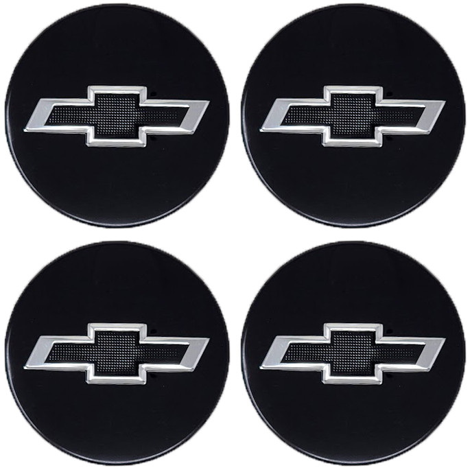 16-24 Camaro Bowtie W/ Silver Outline Center Cap Set (Includes 4 ...