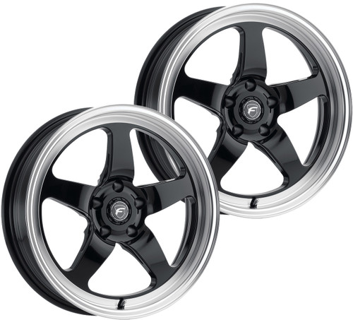 16-24 Camaro D5 18x5" -23 Front Runner Wheel Set (Gloss Black W ...