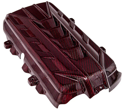 20-26+ C8 Corvette Carbon Fiber LT2 Engine Cover (Red) - EOS (EC-362-RDCF)