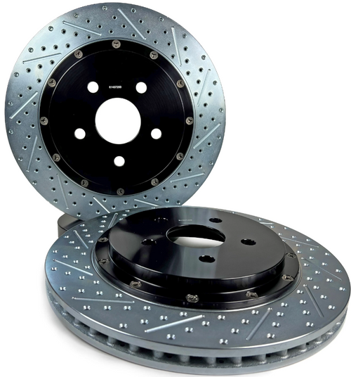 16-24 Camaro SS 2-Piece Drilled & Slotted Rear Rotors (Includes 2 ...