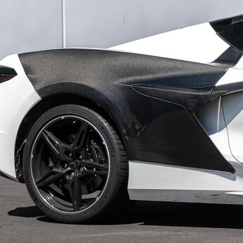 20-26+ C8 Corvette Z06 Style Rear Fender Set (Includes 2)(Carbon Fiber ...