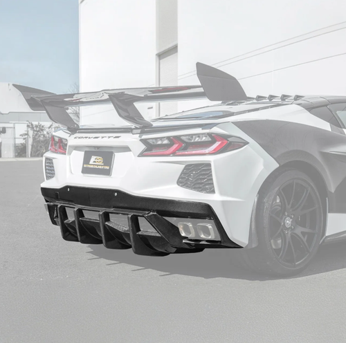 20-26+ C8 Corvette Carbon Fiber Track Edition Diffuser - EOS (DIFF-1005 ...