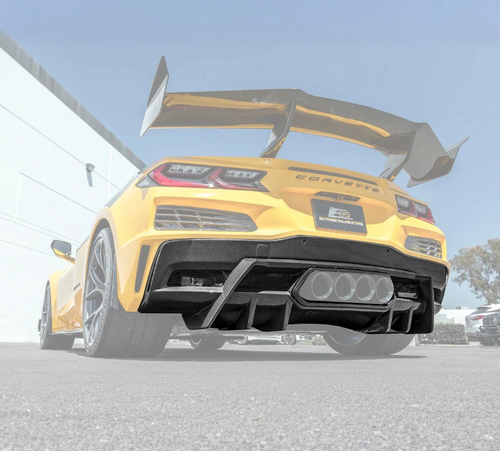 EOS DIFF-1006-BKCF Carbon Fiber Diffuser for C8 Corvette