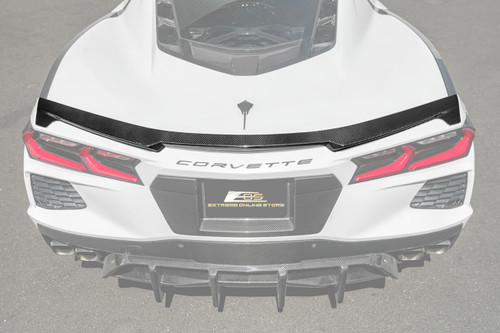 SPOILER-1156-BKCF | Rear Low-Profile Carbon Fiber Spoiler for 2020+ C8 ...