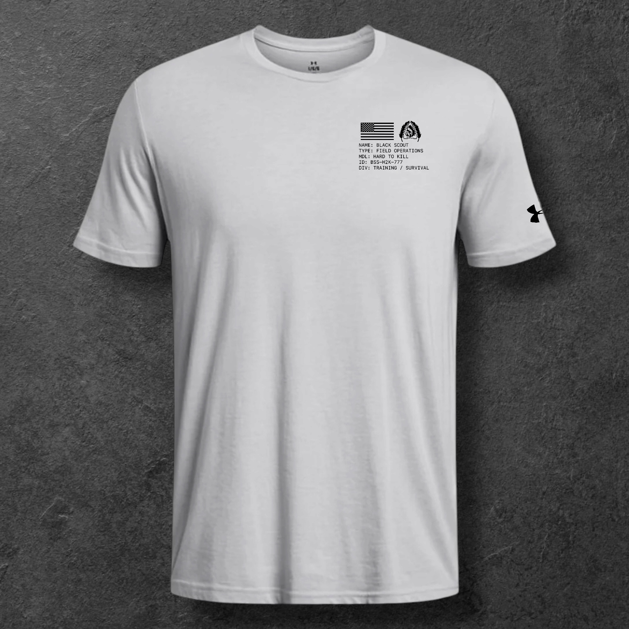 BSS x UA Standard Issue Tee – Hard To Kill - Black Scout Survival, LLC