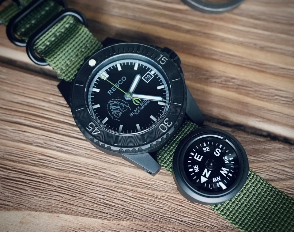 Field Watch Band Compass, Titanium - Black Scout Survival, LLC
