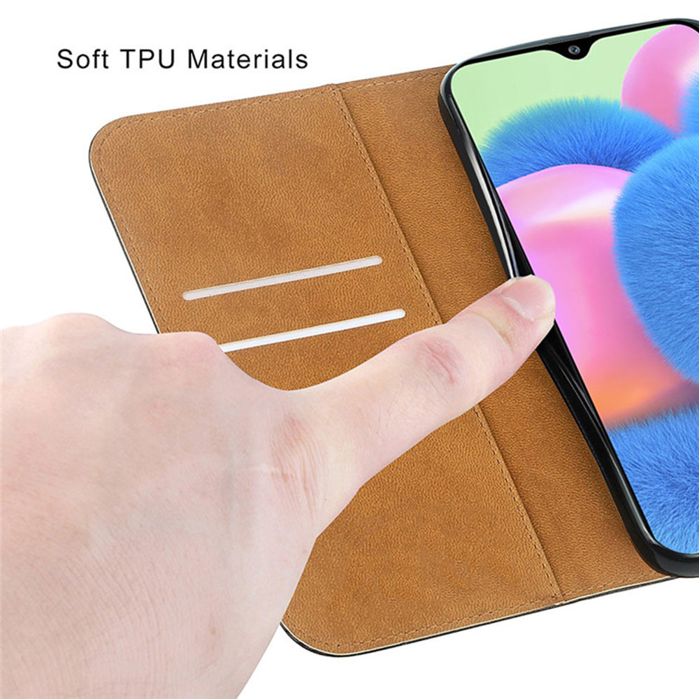Black Genuine Leather Smart Wallet Case For Samsung Galaxy A90 5G - New ...