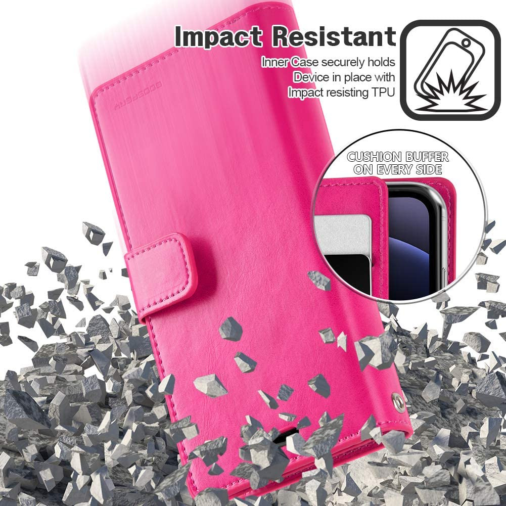 Hot Pink iPhone 12 Mini 5.4" Genuine Mercury Mansoor Diary Wallet Case ...