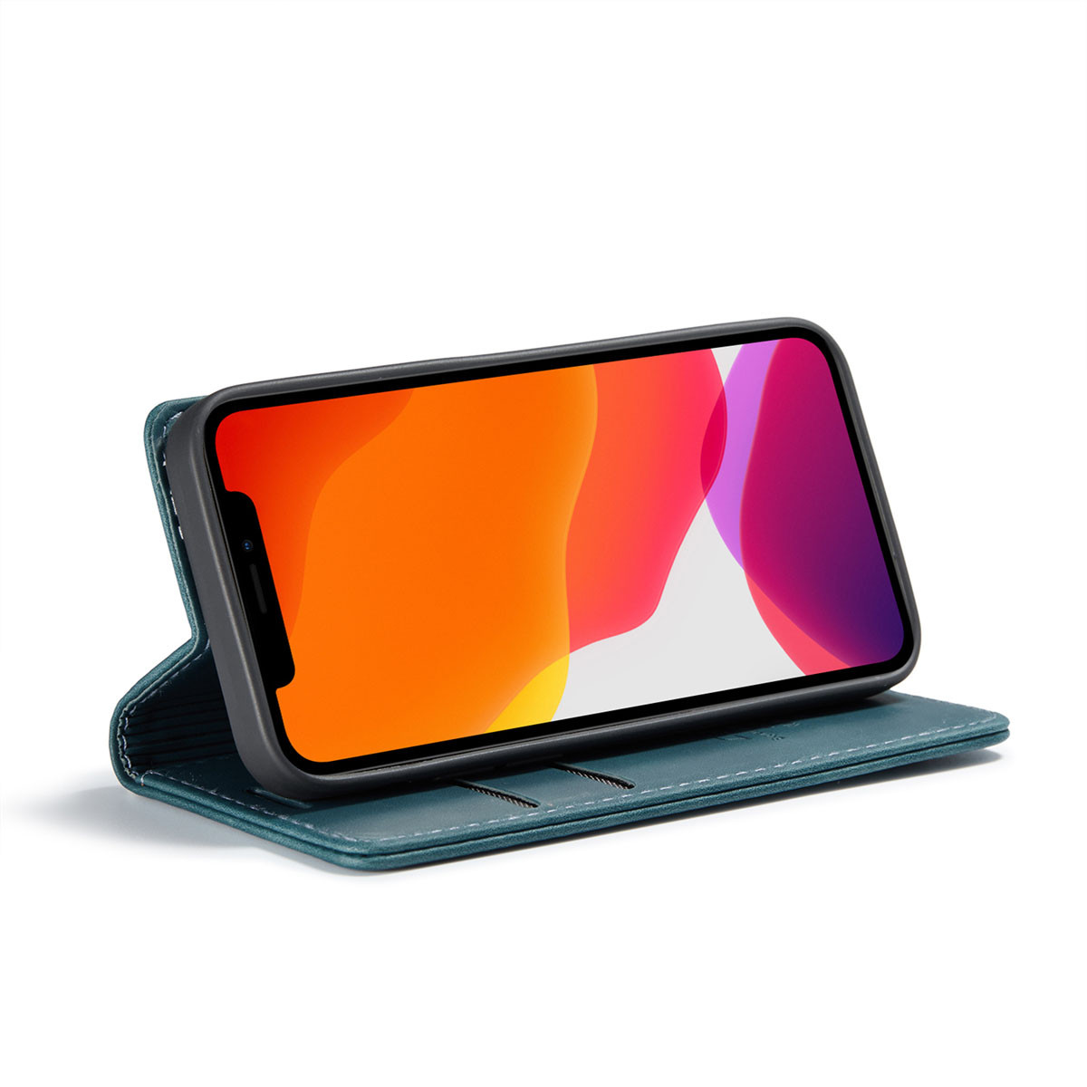 Blue Premium CaseMe Thin Magnetic Wallet Case For iPhone 12 Mini - New ...