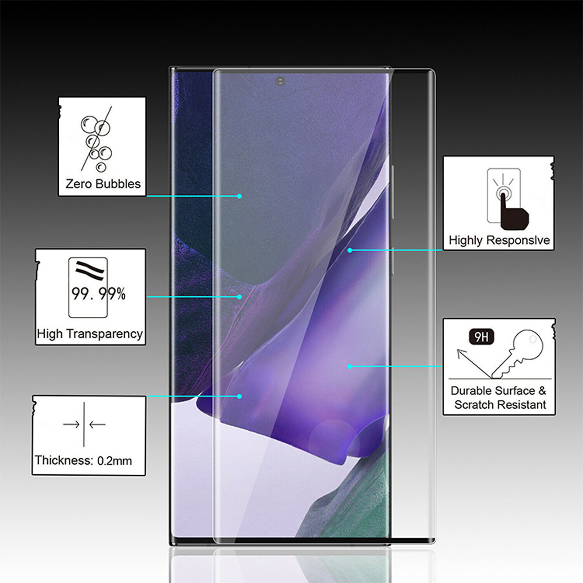 Galaxy Note 20 PUREGLAS Full Cover Tempered Glass Screen Protector ...