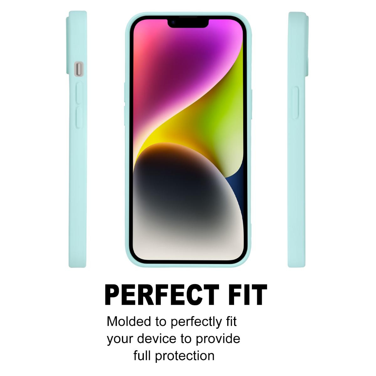 Mint Green iPhone 15 Matte Finish Scratch-Resistant Goospery Soft ...