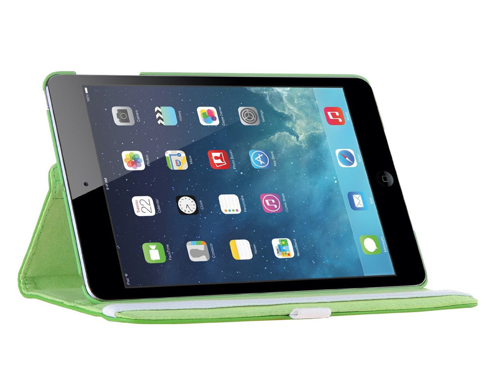 Green Smart Apple iPad Mini 3 360 Rotational Leather Stand Case Cover ...