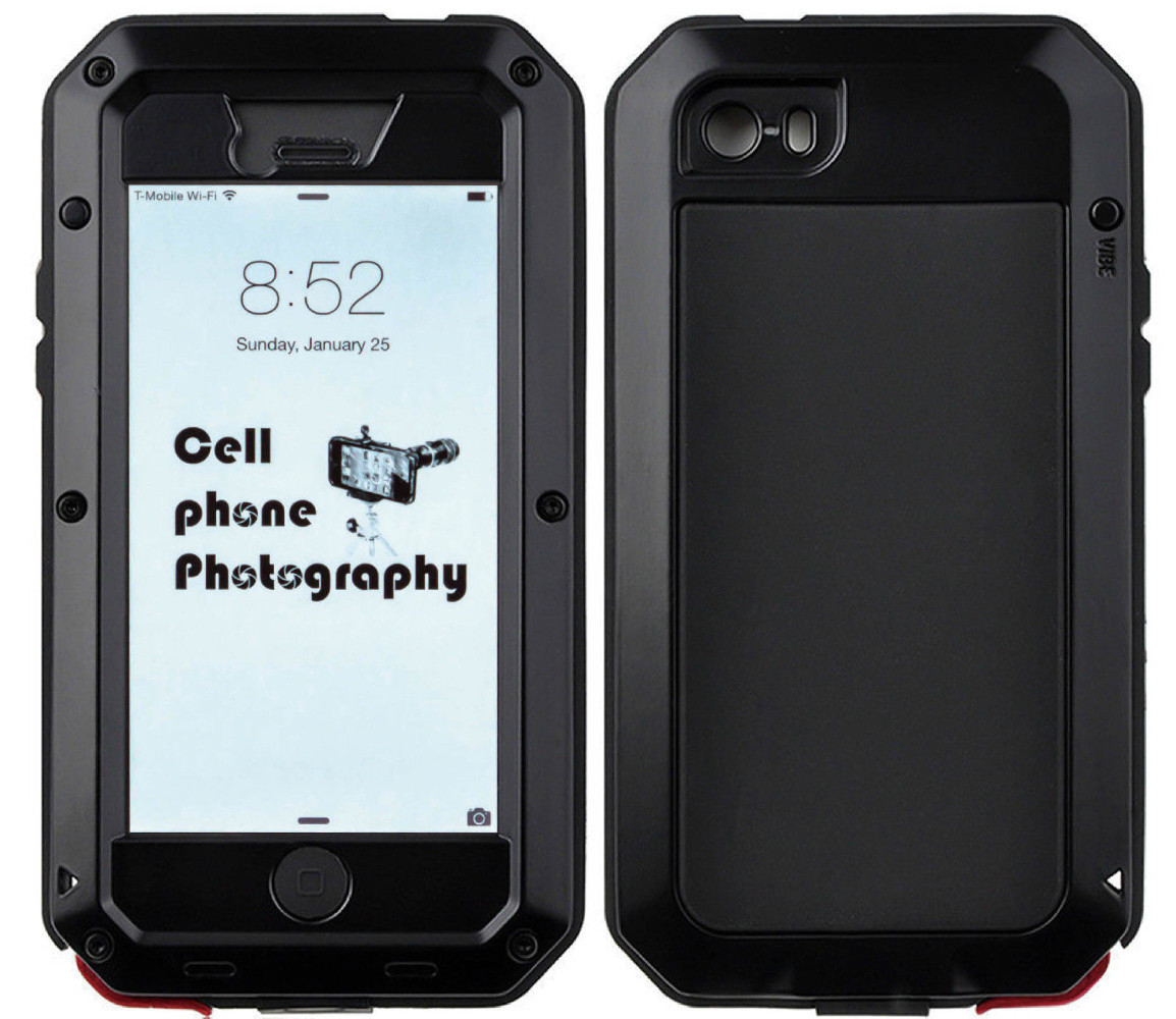 Apple iPhone 6/ 6S Water Resistant Shockproof Metal Case - Black - New ...