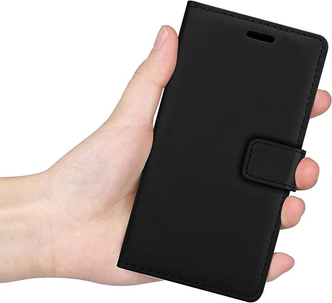 Samsung Galaxy A71 5G Wallet Case | Black Leather Cover