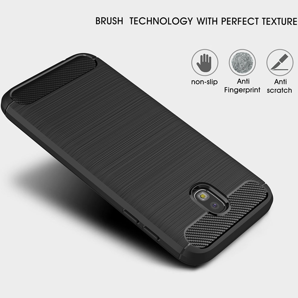 Black Samsung Galaxy J5 Pro 2017 Slim Armor Carbon Fibre Case - New ...