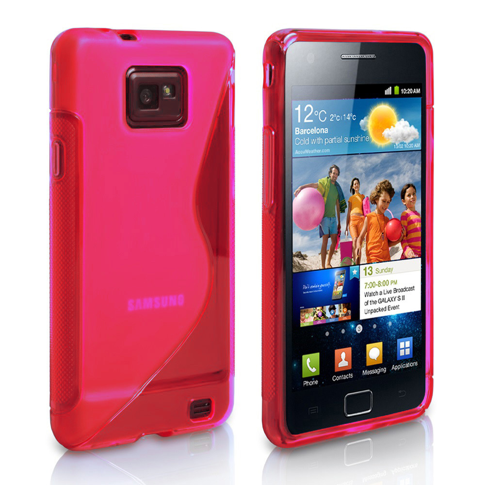 Hot Pink S Line Samsung Galaxy S2 i9100 TPU Gel Silicone Case Cover ...