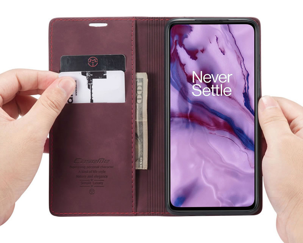 Wine Oppo Find X2 Pro CaseMe Slim Flip Magnetic Wallet Case - New Case
