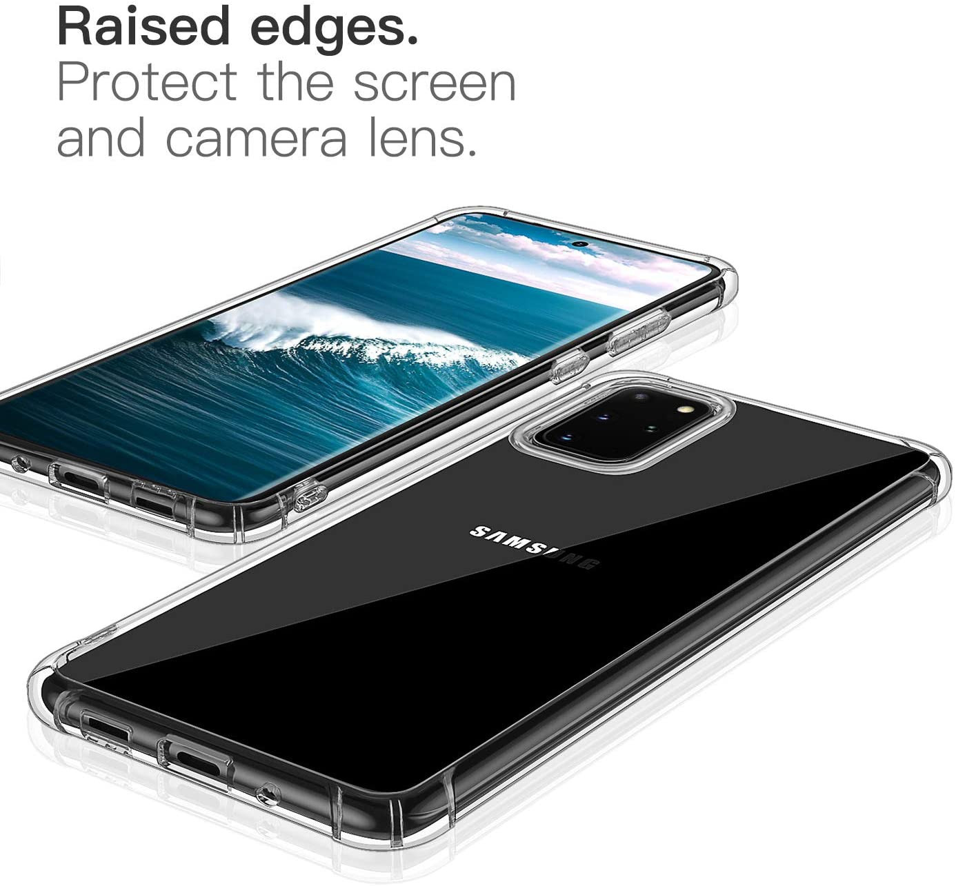 Clear Samsung Galaxy S20 Ultra Slim Clear TPU Gel Bumper Case Cover ...