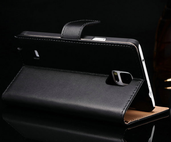 Samsung Galaxy Note 4 Genuine Leather Wallet Case - Black - New Case ...