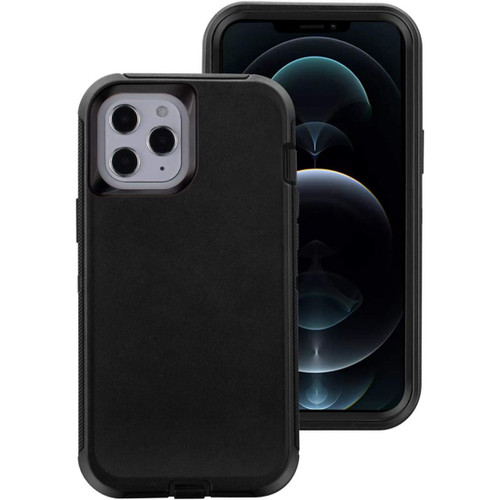 Black Tradies Heavy Duty Military Defender Case For iPhone 12 / 12 Pro ...