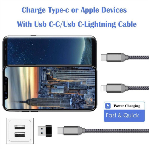 Silver USB Type A Male to USB C Type C Female Charging Port Adapter ...
