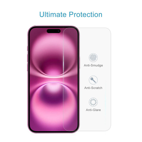iPhone 16 Plus 9H Tempered Glass Screen Protector - Ultra Slim & Anti ...