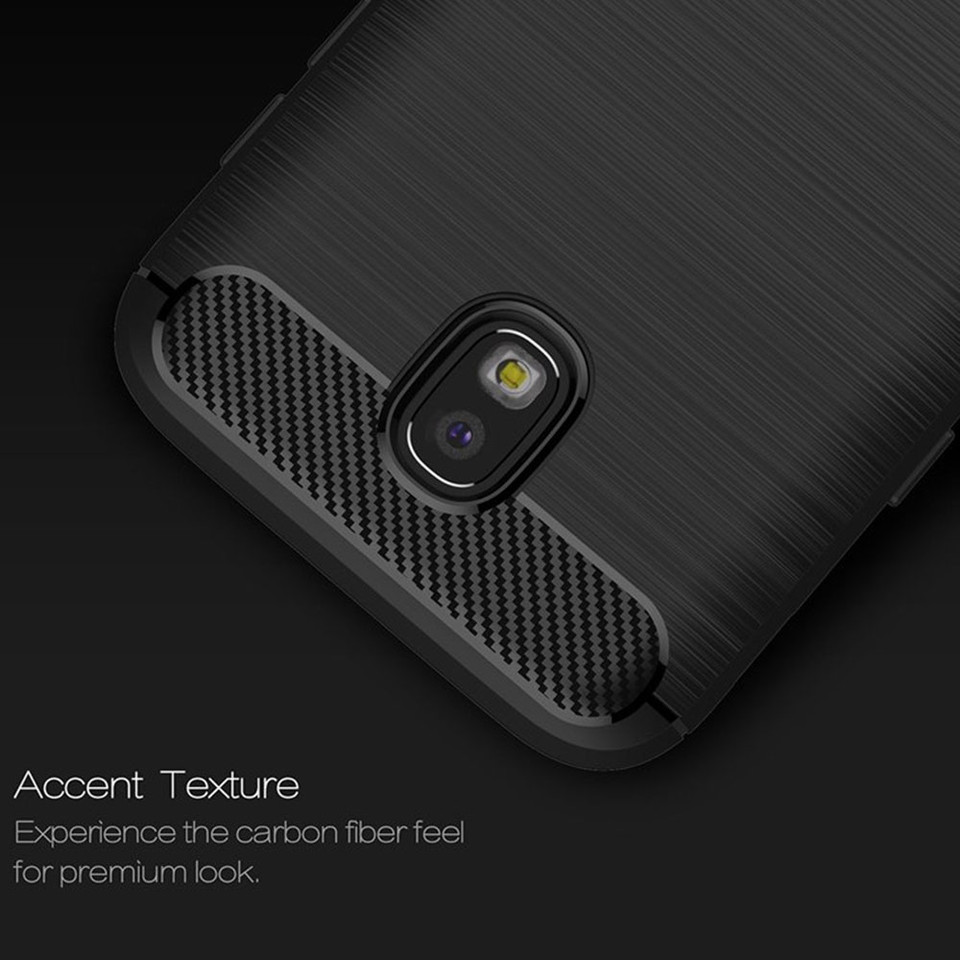 Black Samsung Galaxy J7 Pro 2017 Slim Armor Carbon Fibre Case - New ...