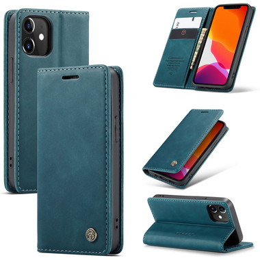 Blue iPhone 12 Pro CaseMe Synthetic Leather Wallet Case - New Case Pty Ltd