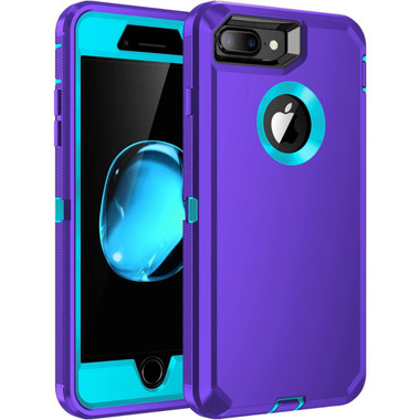 Purple iPhone 7 / 8 Rugged Full Body Heavy Duty Shock Proof Case - New ...
