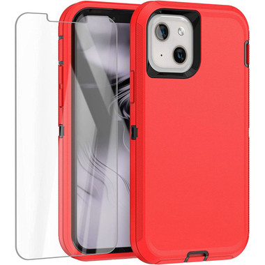Red Full Body Heavy Duty Defender Case For iPhone 13 - New Case Pty Ltd