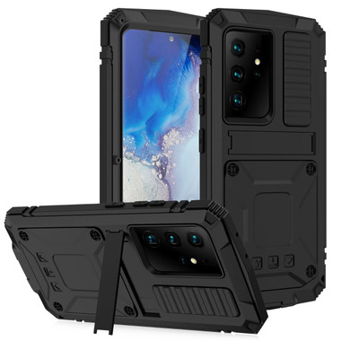 Black Heavy Duty Military Metal Drop Proof Case For Galaxy S21 Ultra ...