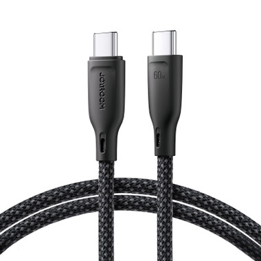1M JOYROOM 60W USB Type C to Type-C Fast Charge Data Cable - Black ...