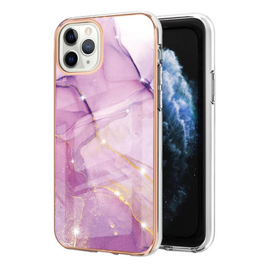Purple iPhone 11 Pro Max Marble Stone Pattern Slim Protective Case ...