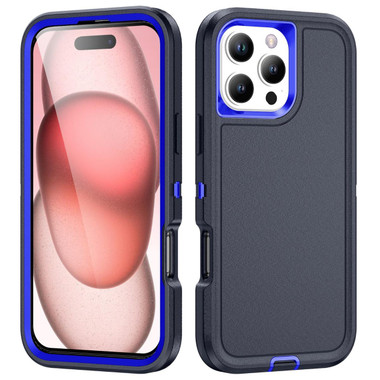 Navy Heavy Duty Military Defense Drop Proof Case For iPhone 16 Pro ...