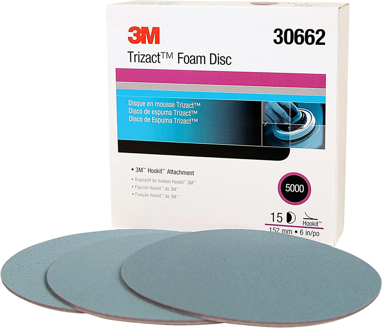 3M 6" P5000 Trizact Hookit Foam Disc (30662) | JB Tools