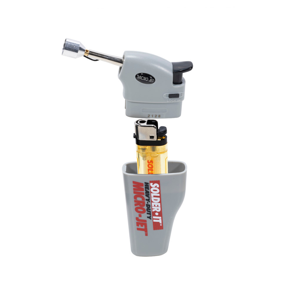 Solder-It Micro-Jet Mini Butane Torch Kit Nozzle Refillable Fuel Cell ...