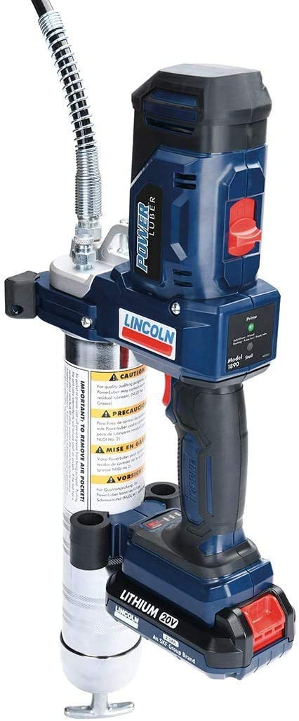 Lincoln 1888 PowerLuber 20V Li Ion 2 Speed Grease Gun Kit with 2 ...
